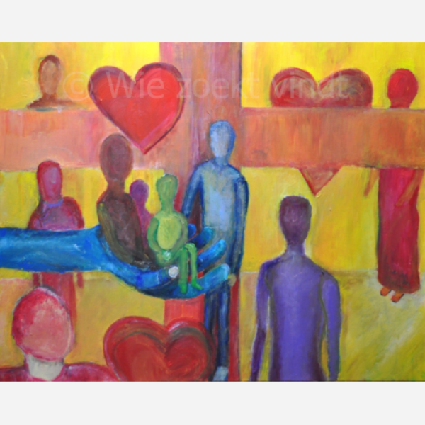 Wenskaart ‘Genezing door Gods hand’ | Wie zoekt vindt